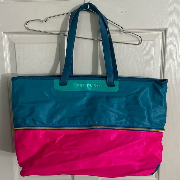Tupperware | Bags | Tupperware Large Expandable Tote Bag Color Block ...